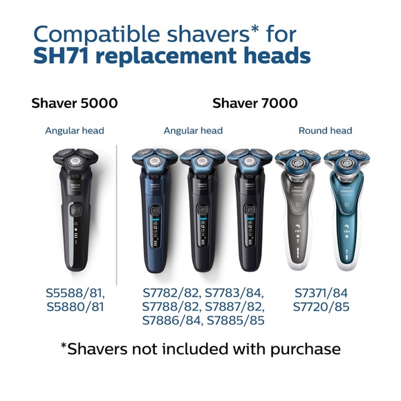 Philips | Grooming | Philips Norelco Replacement Shaving Heads Sh7 ...